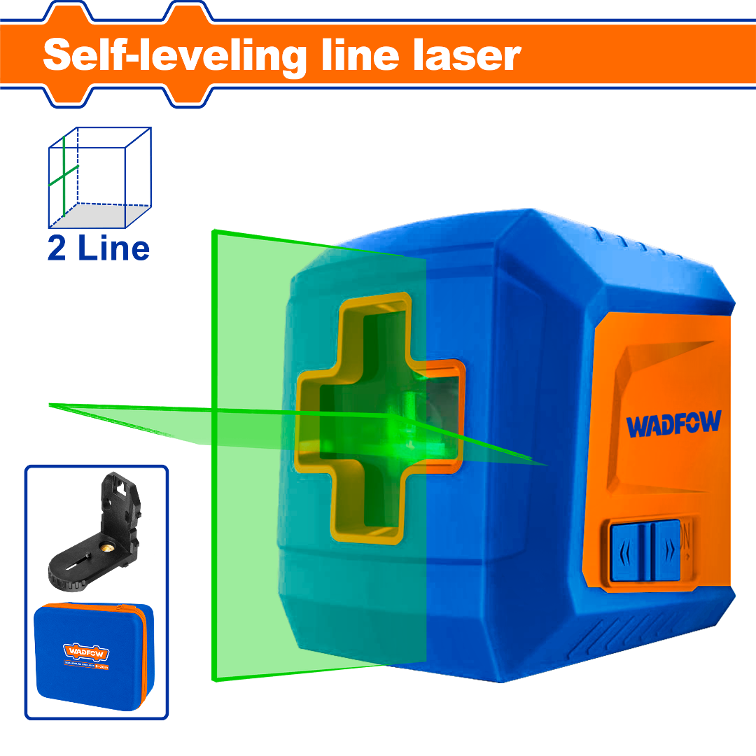 NIVEL AUTO NIVELANTE VERDE CUBO 30 MTS WADFOW WLE2M02