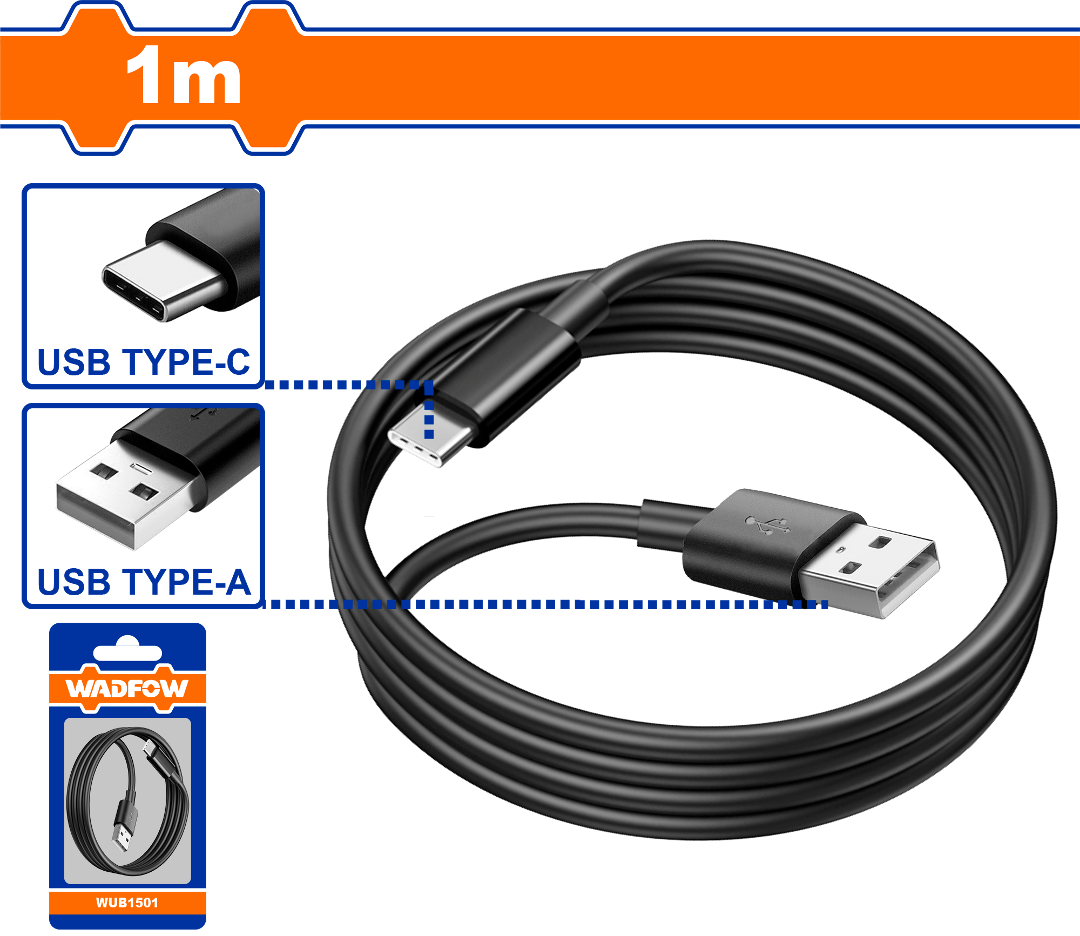 CABLE USB TIPO A A USB TIPO C WADFOW WUB1501