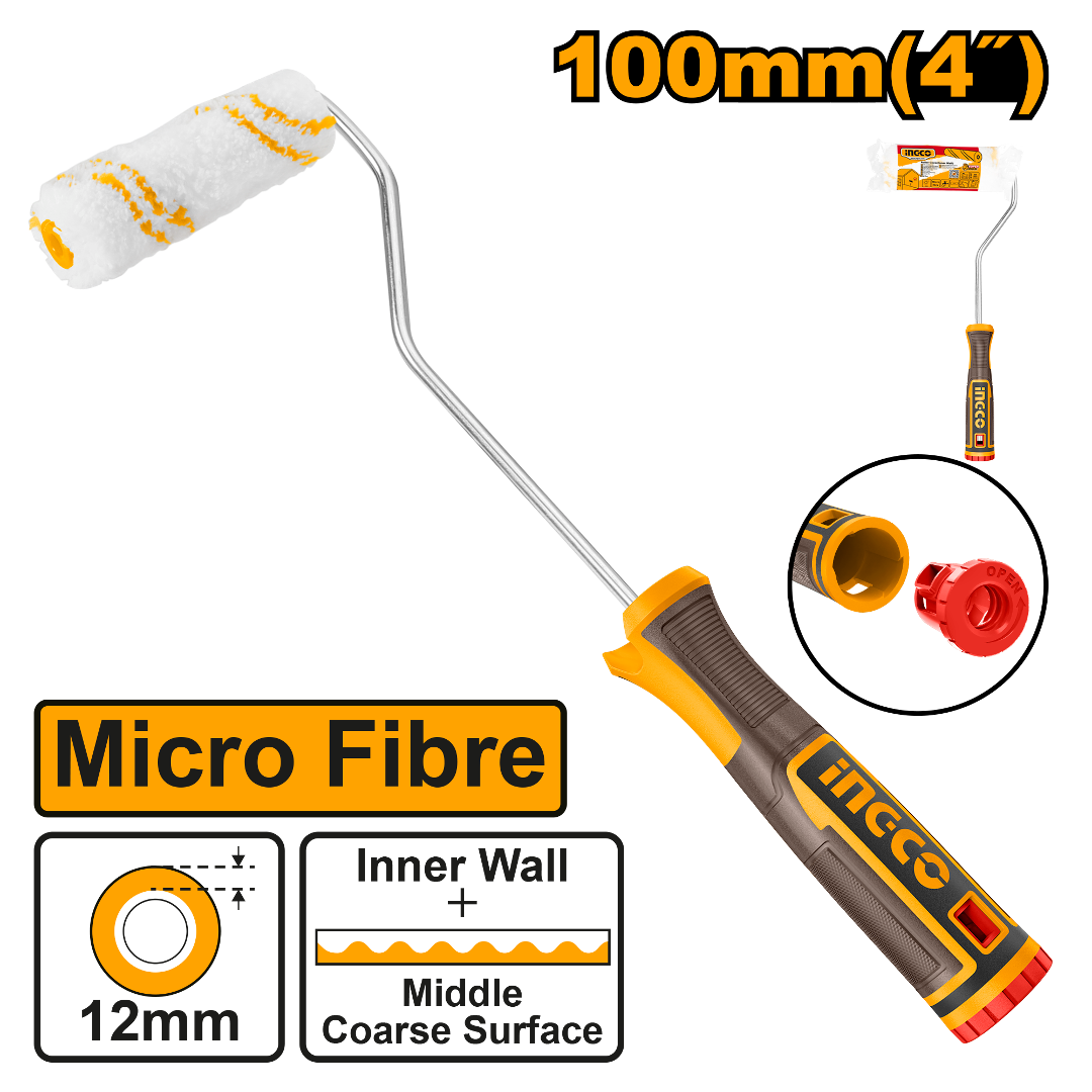 MINI RODILLO DE MICROFIBRA 10CM PARA INTERIOR - HRHR061001D PINTURERIA ...
