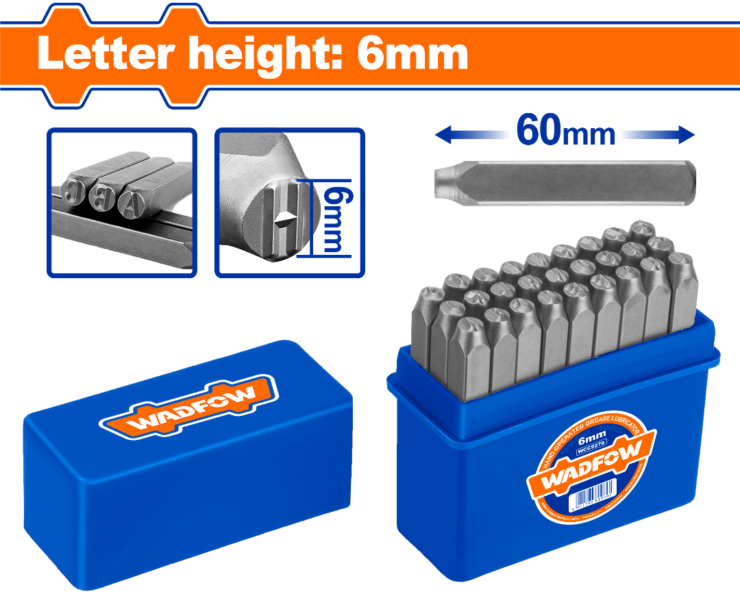SET X 27 LETRAS DE GOLPE A-Z Y SIMBOLOS 6MM WCC9276